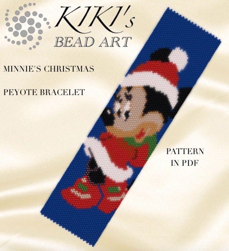 Peyote Bracelet Pattern, Peyote Pattern - Minnie's Christmas Peyote ...