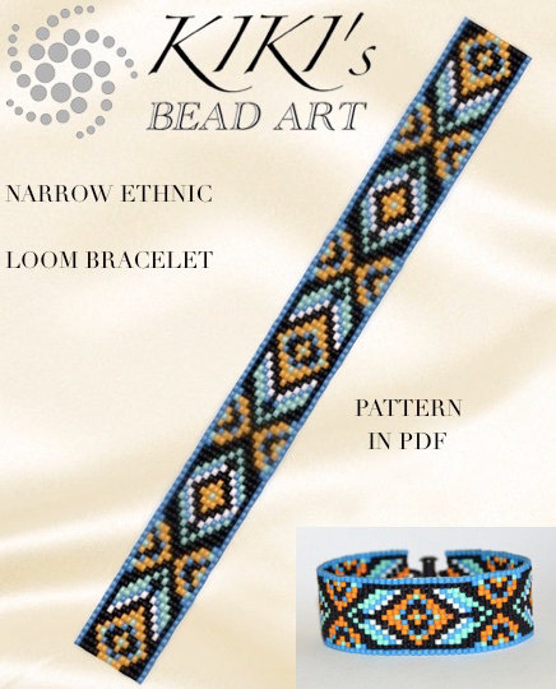 Bead Loom Pattern - Narrow Ethnic Inspired LOOM Bracelet PDF Pattern ...