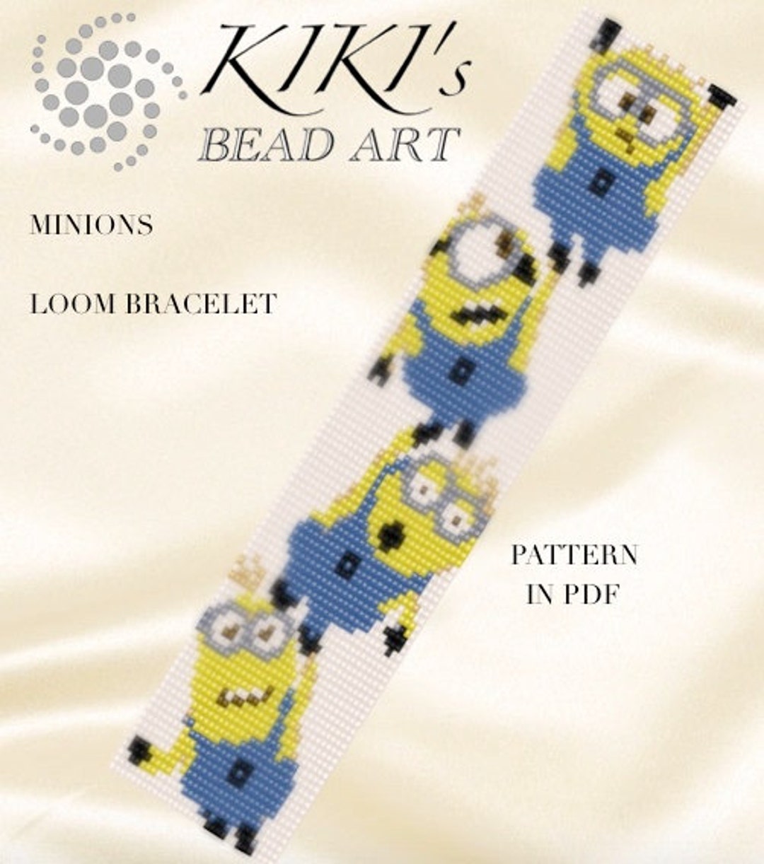 Bead Loom Pattern - Minions, Happy Minions LOOM Bracelet Cuff Pattern ...