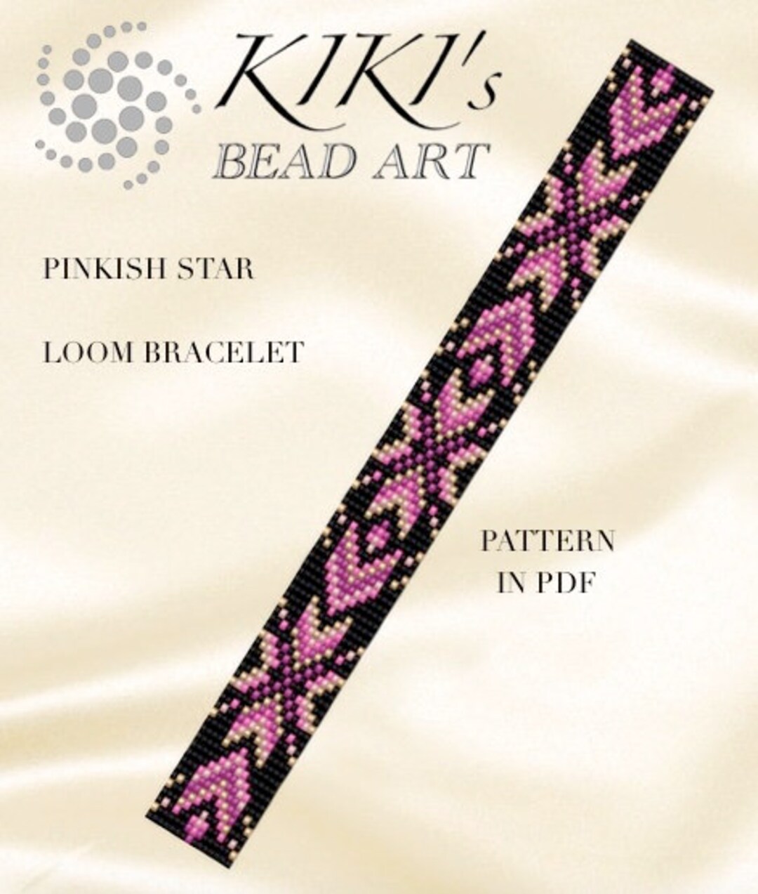 Loom Bracelet Pattern Bead Loom Pattern - Pinkish Star Beading Pattern ...