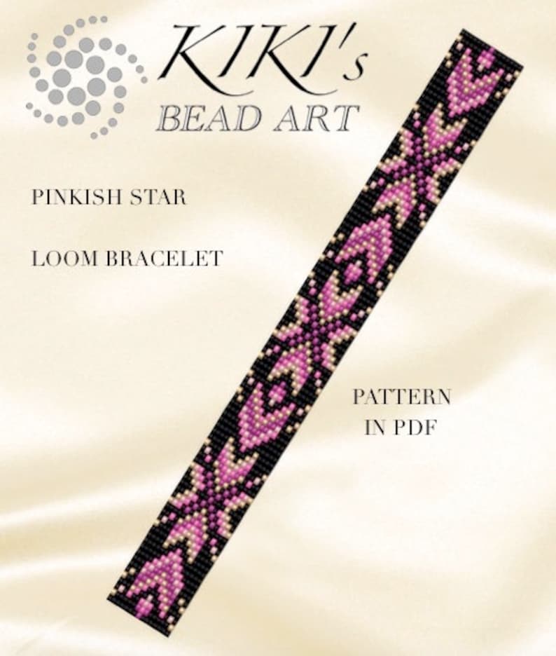 Loom Bracelet Pattern Bead Loom Pattern Pinkish Star Beading - Etsy