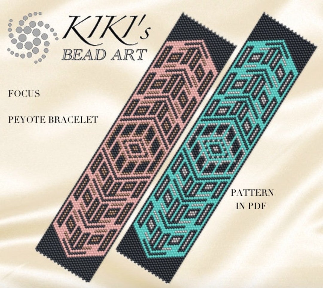 Peyote Pattern, Peyote Bracelet Pattern Focus Geometric Peyote Bracelet ...