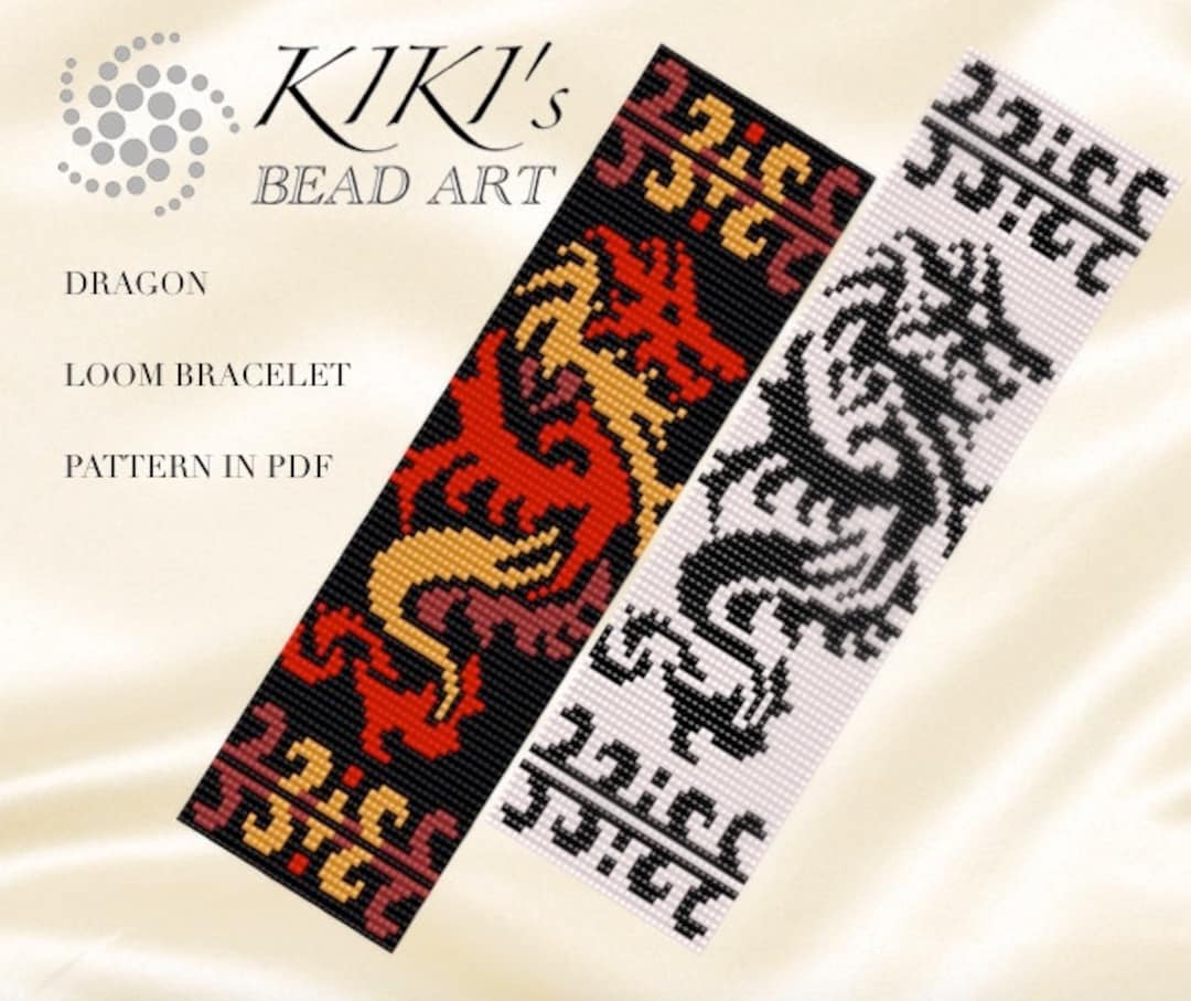 Bead Loom Pattern Dragon LOOM Bracelet Pattern in PDF - Etsy Sweden