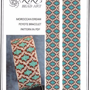 Pattern, Peyote Bracelet Pattern Set of 4, Moroccan Dream Tile Style ...