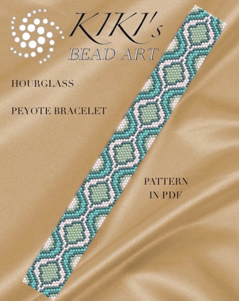 Peyote Pattern for Bracelet Hourglass Geometric Peyote - Etsy