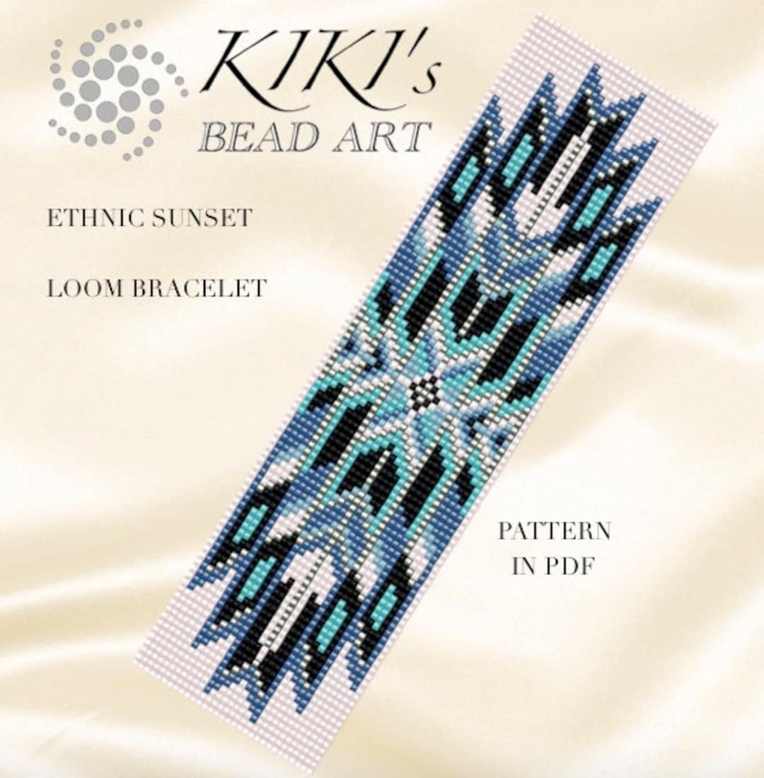 Bead Loom Pattern Bracelet Ethnic Sunset LOOM Bracelet Pattern in PDF ...