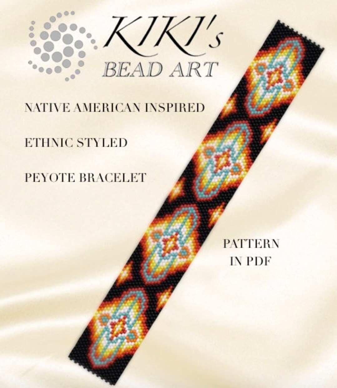 Peyote Pattern for Bracelet - Native American Inspired Ethnic Styled ...