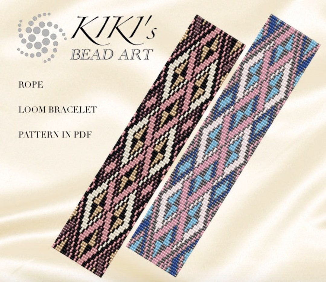 Bead Loom Pattern Rope LOOM Bracelet Pattern in PDF Instant Download ...