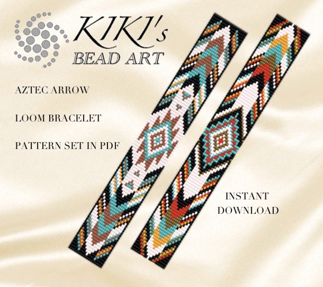 LOOM Bead Pattern, Loom Bracelet Pattern Ethnic Inspired Native Styled ...