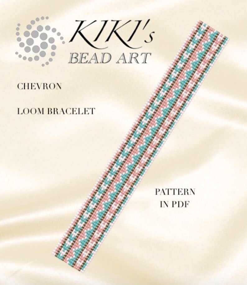 Bead Loom Pattern - Chevron Geometric Inspired LOOM Bracelet Pattern in ...