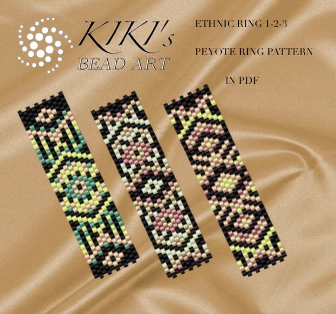 Pattern, Peyote Ring Patterns Ethnic Ring 1,2,3 - Peyote Ring Pattern ...