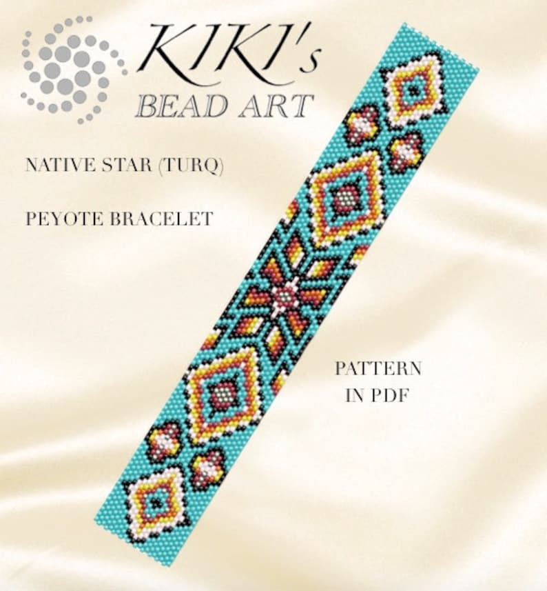Peyote Bracelet Pattern, Peyote Pattern - Native Star, Native American ...