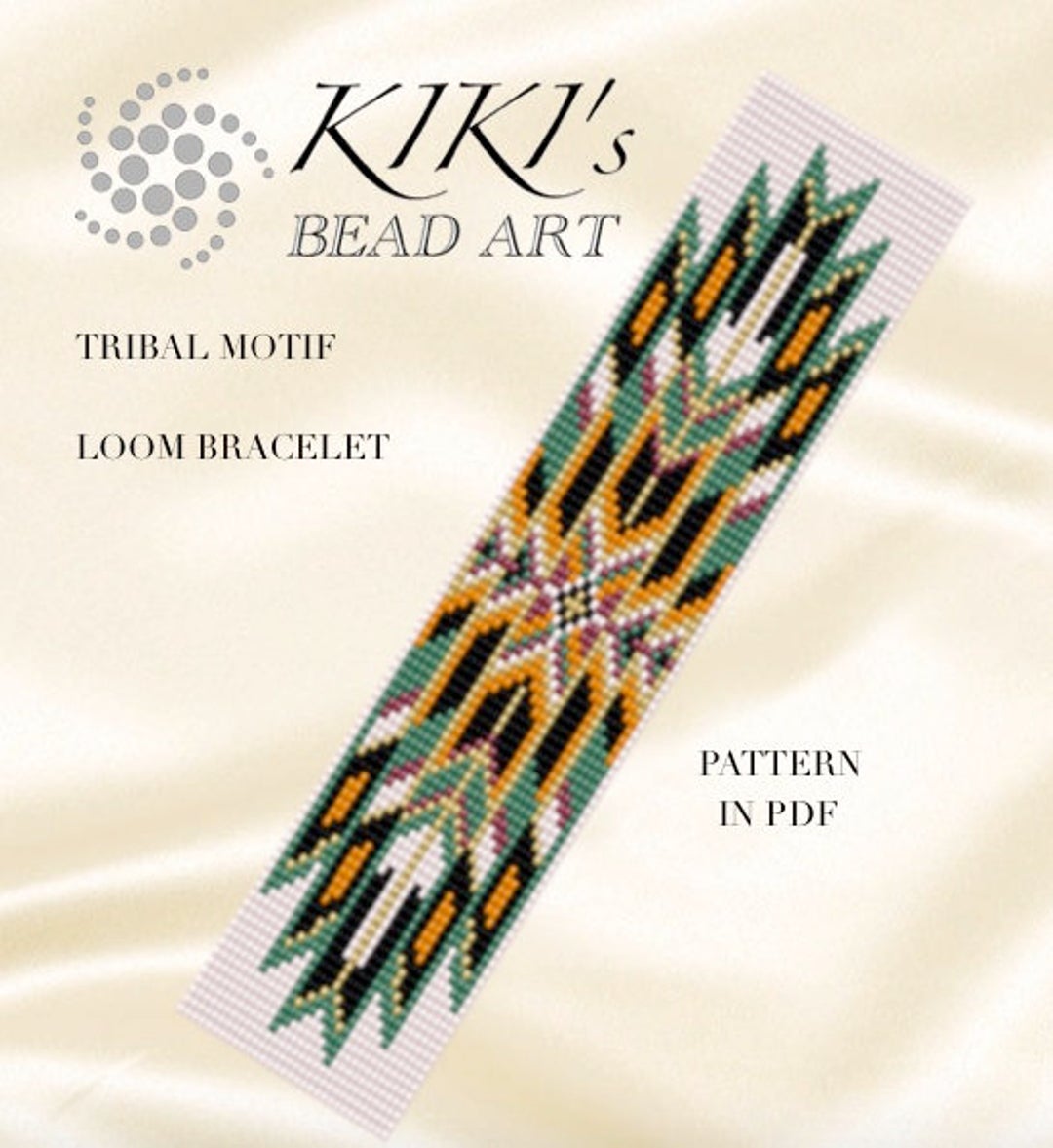 Bead Loom Pattern - Tribal Motif - LOOM Bracelet Pattern in PDF ...