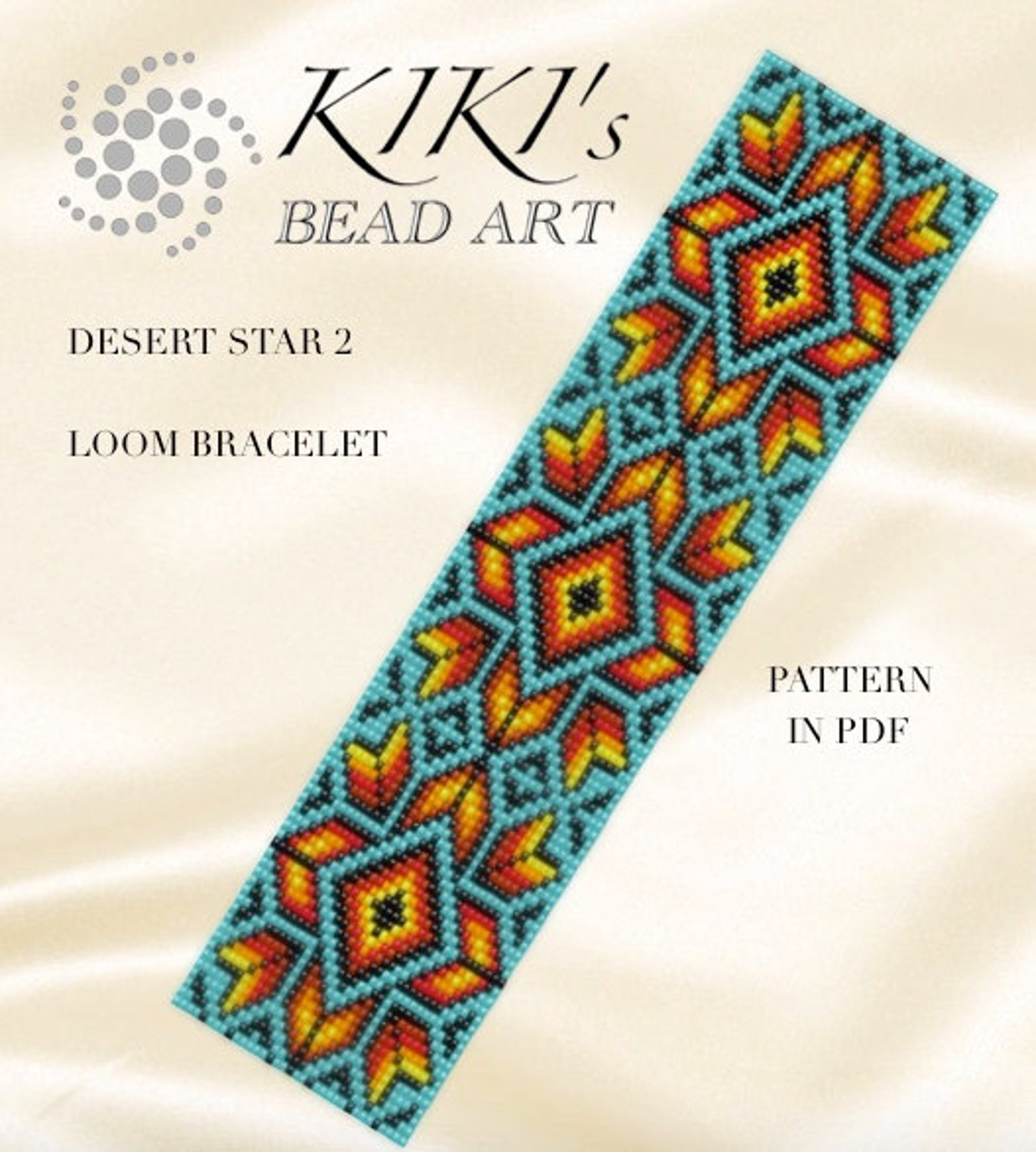Bead Loom Pattern Desert Star 2 LOOM Bracelet Pattern in - Etsy