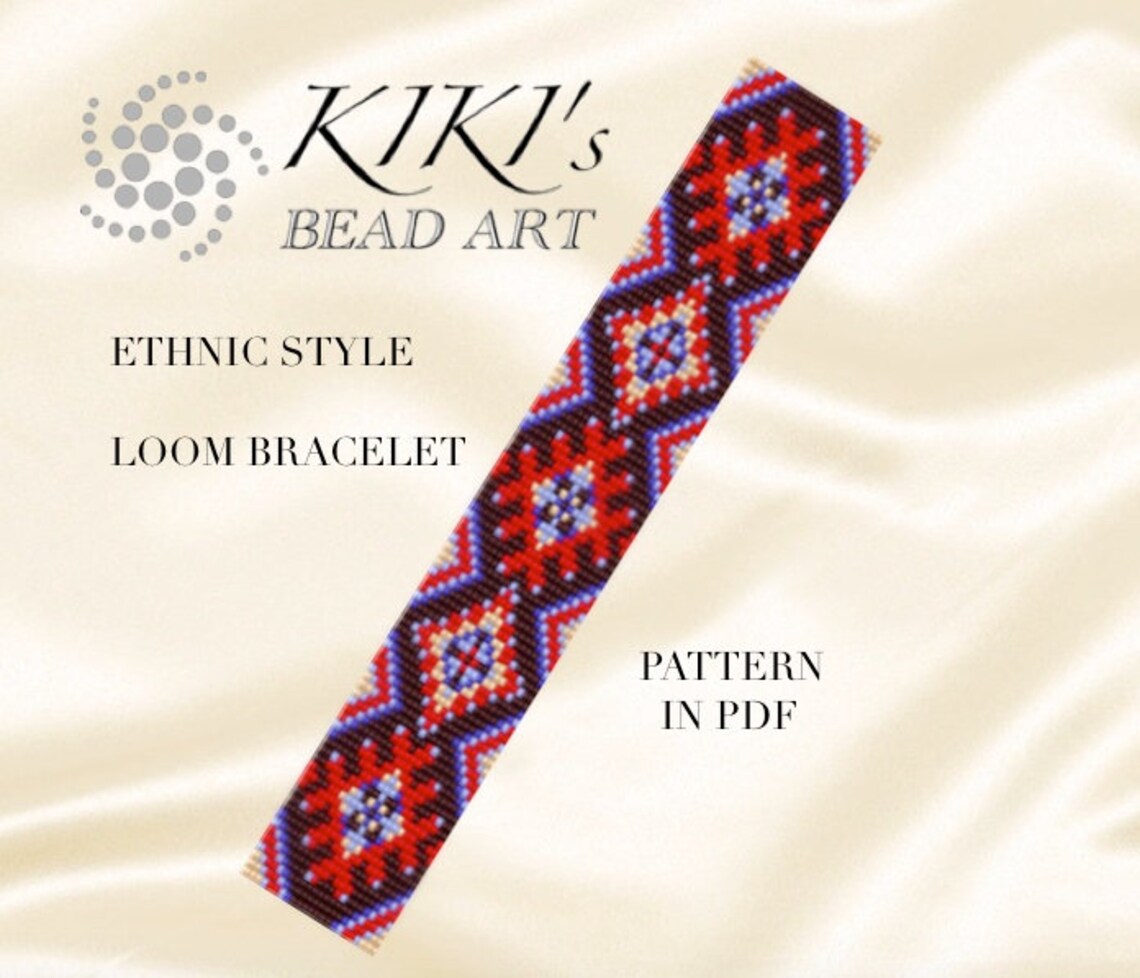 Bead Loom Pattern Ethnic Style LOOM Bracelet PDF Pattern | Etsy