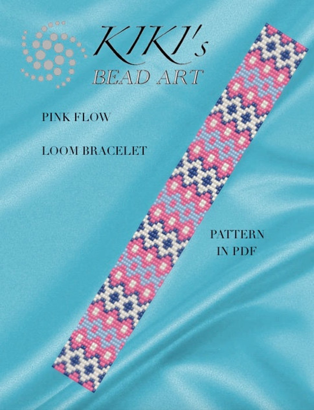 Bead Loom Pattern - Pink Flow Geometric LOOM Bracelet Pattern in PDF ...