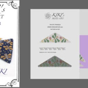 Pattern, Peyote Triangle Dragonflies Peyote Pendant Patterns - Patterns ...