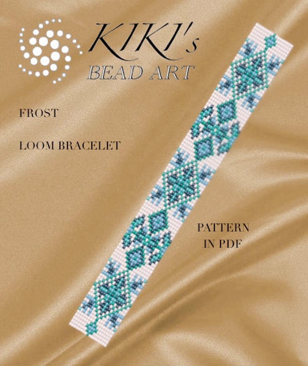 Patrón de telar de cuentas - Escarcha- turquesa y azul - Patrón de ...
