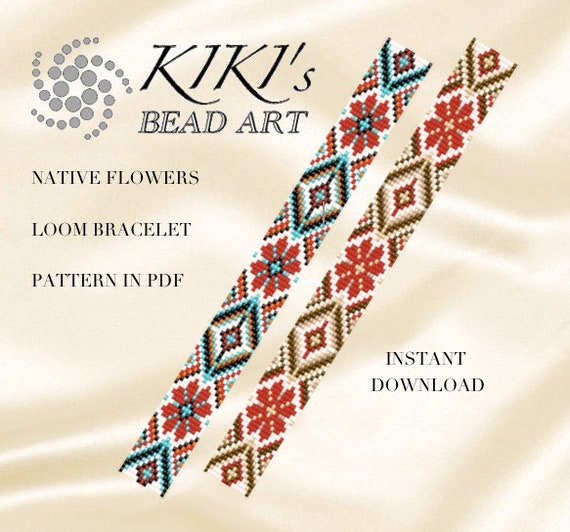 Bead Loom Pattern Native Flowers Ethnic Inspired LOOM - Etsy