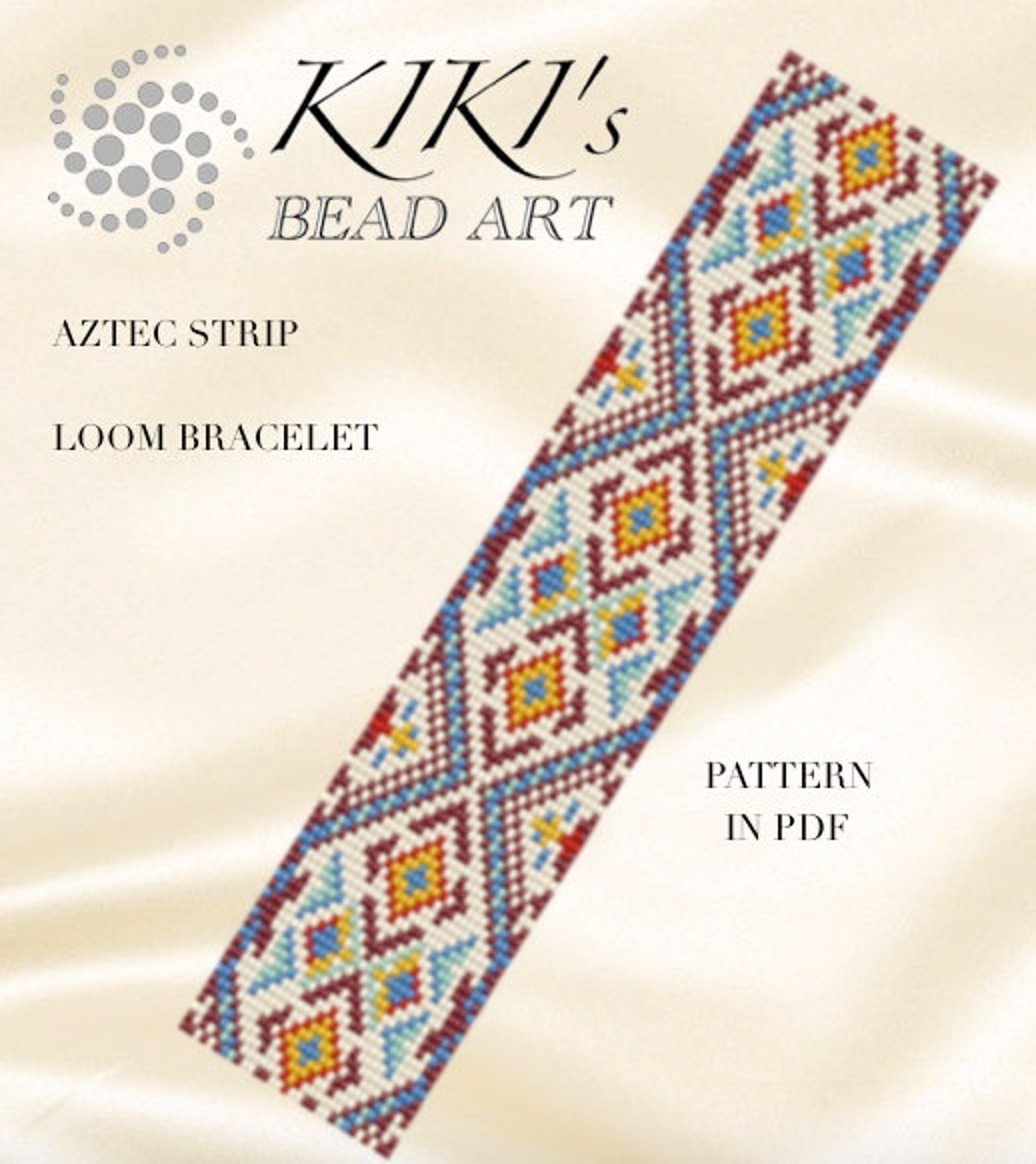Bead Loom Pattern Aztec Strip LOOM Bracelet Pattern in PDF - Etsy Sweden