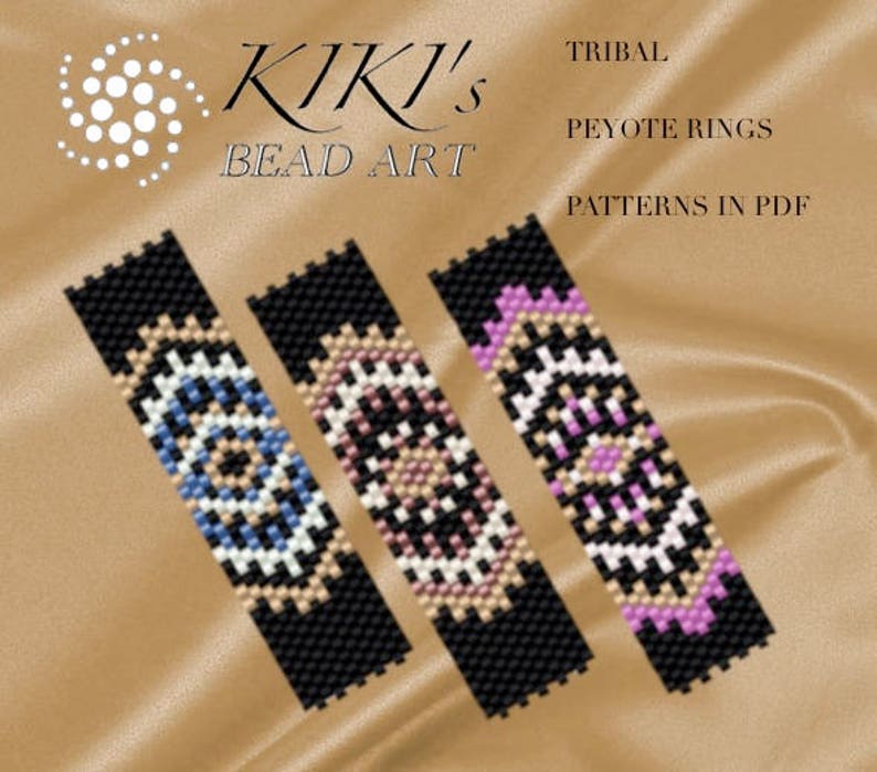 Pattern, Peyote Ring Patterns Tribal Rings - Peyote Ring Pattern Set of ...