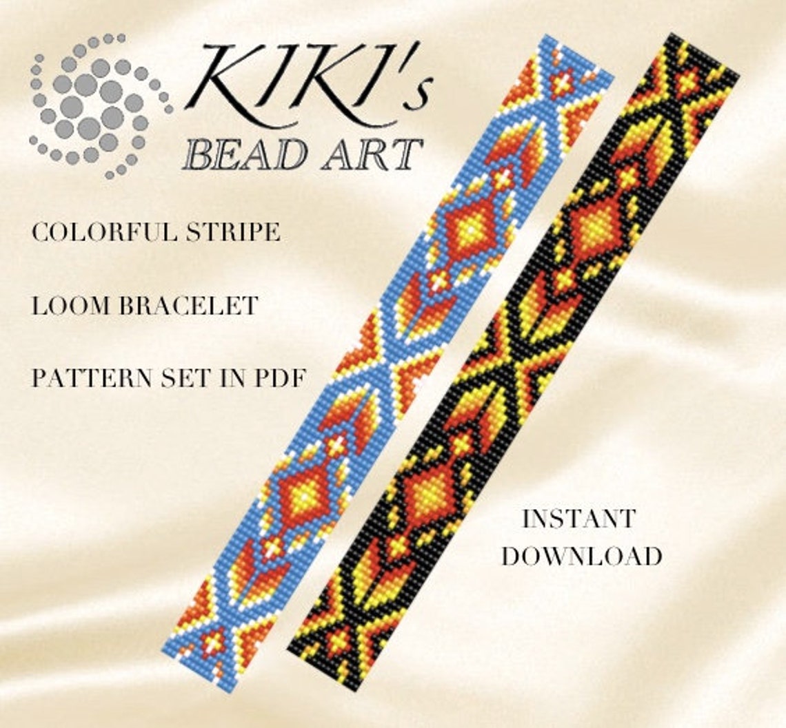 Bead Loom Pattern Native Colorful Stripe Ethnic Inspired - Etsy