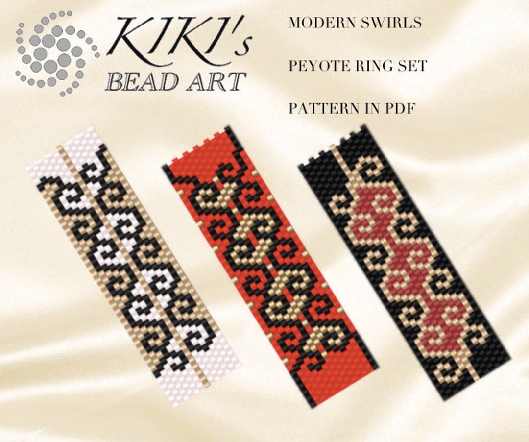 Peyote Patterns, Ring Pattern, Peyote Ring Patterns Modern Swirls ...