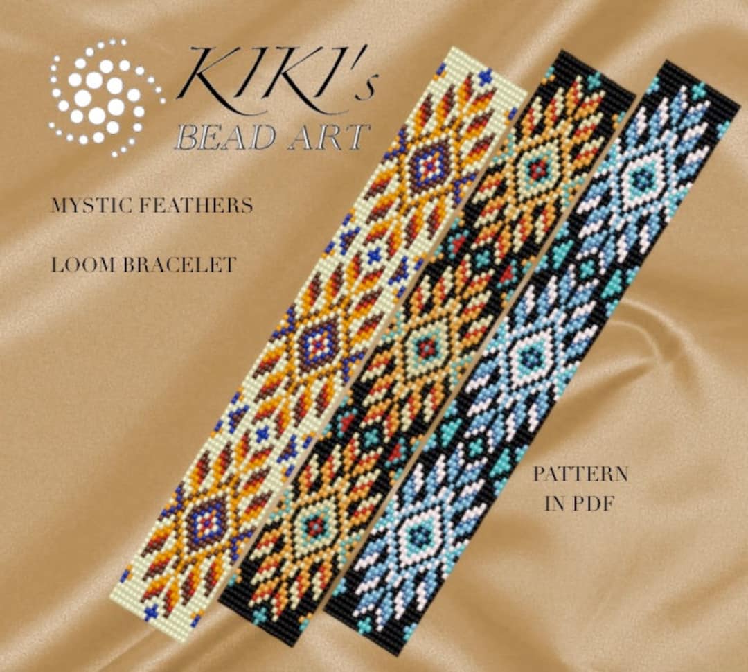 Bead Loom Pattern - Mystic Feathers Ethnic Inspired LOOM Bracelet ...