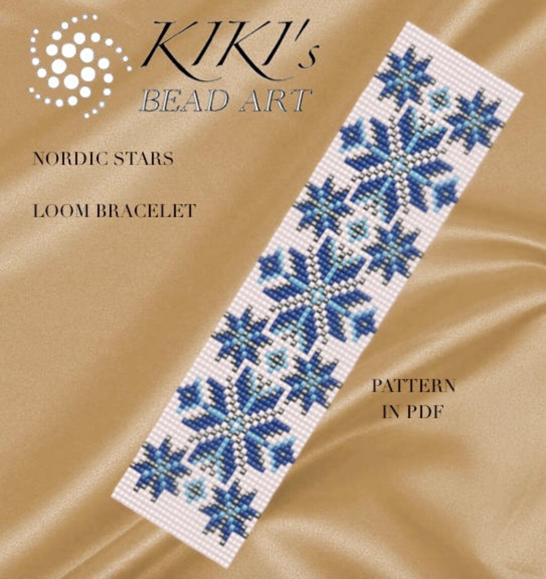 Bead Loom Pattern - Nordic Stars - LOOM Bracelet Pattern in PDF ...