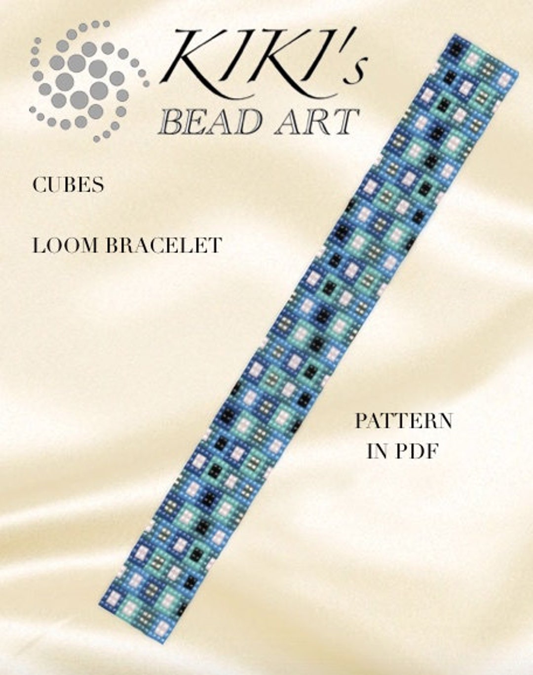 Bead Loom Pattern - Cubes Geometric Inspired LOOM Bracelet PDF Pattern ...