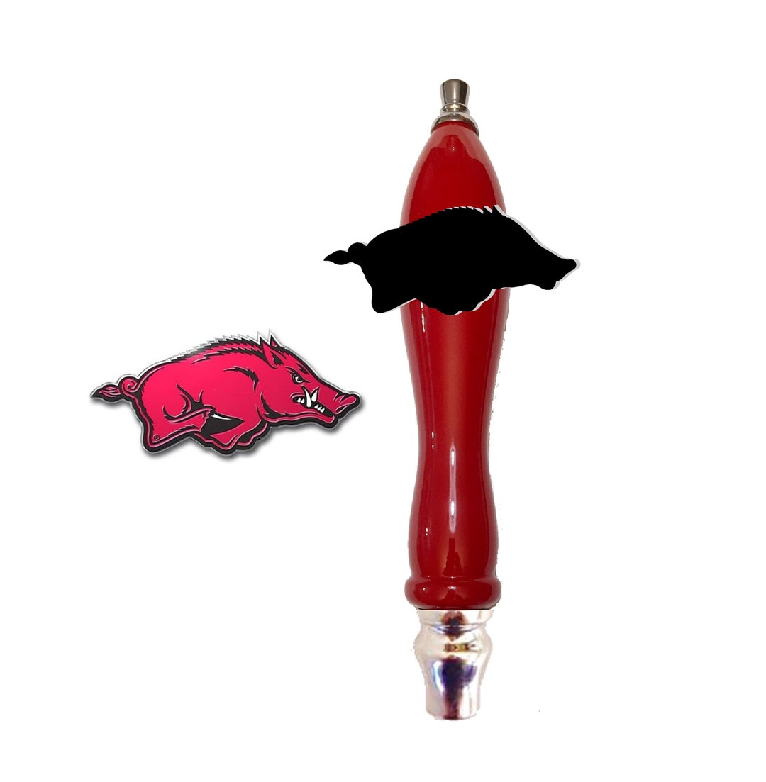 Arkansas Razorbacks Emblem Beer Tap Handle Knob Tapper for Kegerator ...