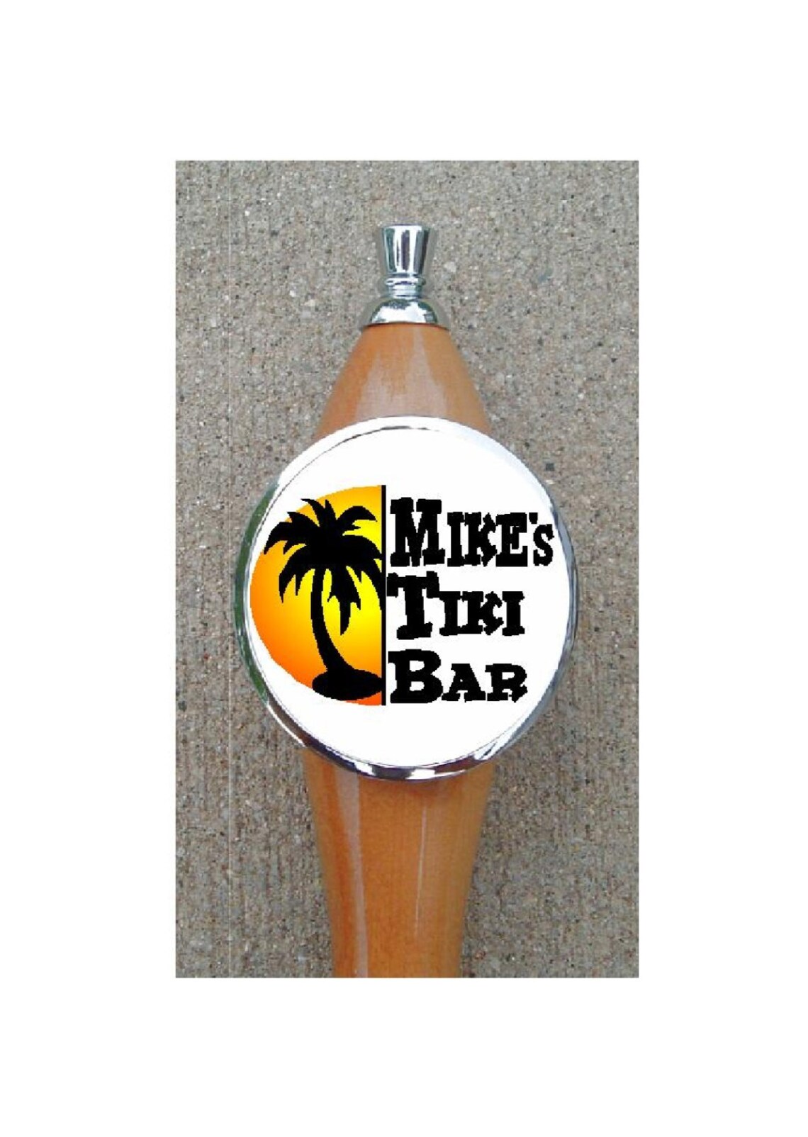 Custom Personalized Beer Tap Handle Tiki Beach Theme for Man Cave Bar ...