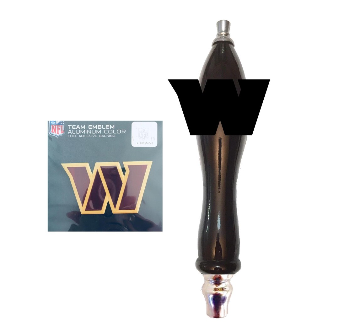 Washington Commanders Football Emblem and Beer Tap Handle Kit Sign ...