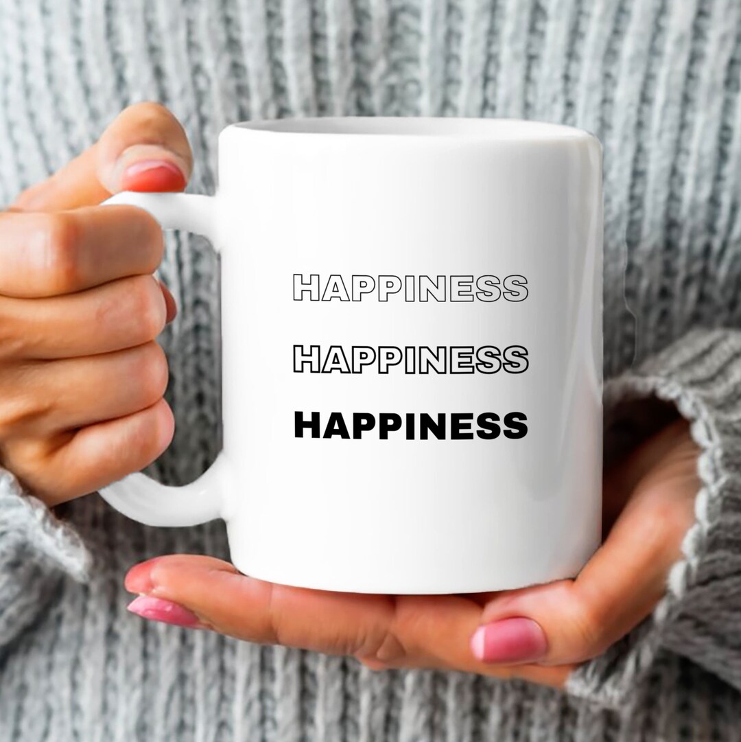 Pure Happiness Vibes Mug Minimalistic, Self Care, Daily Affirmations ...