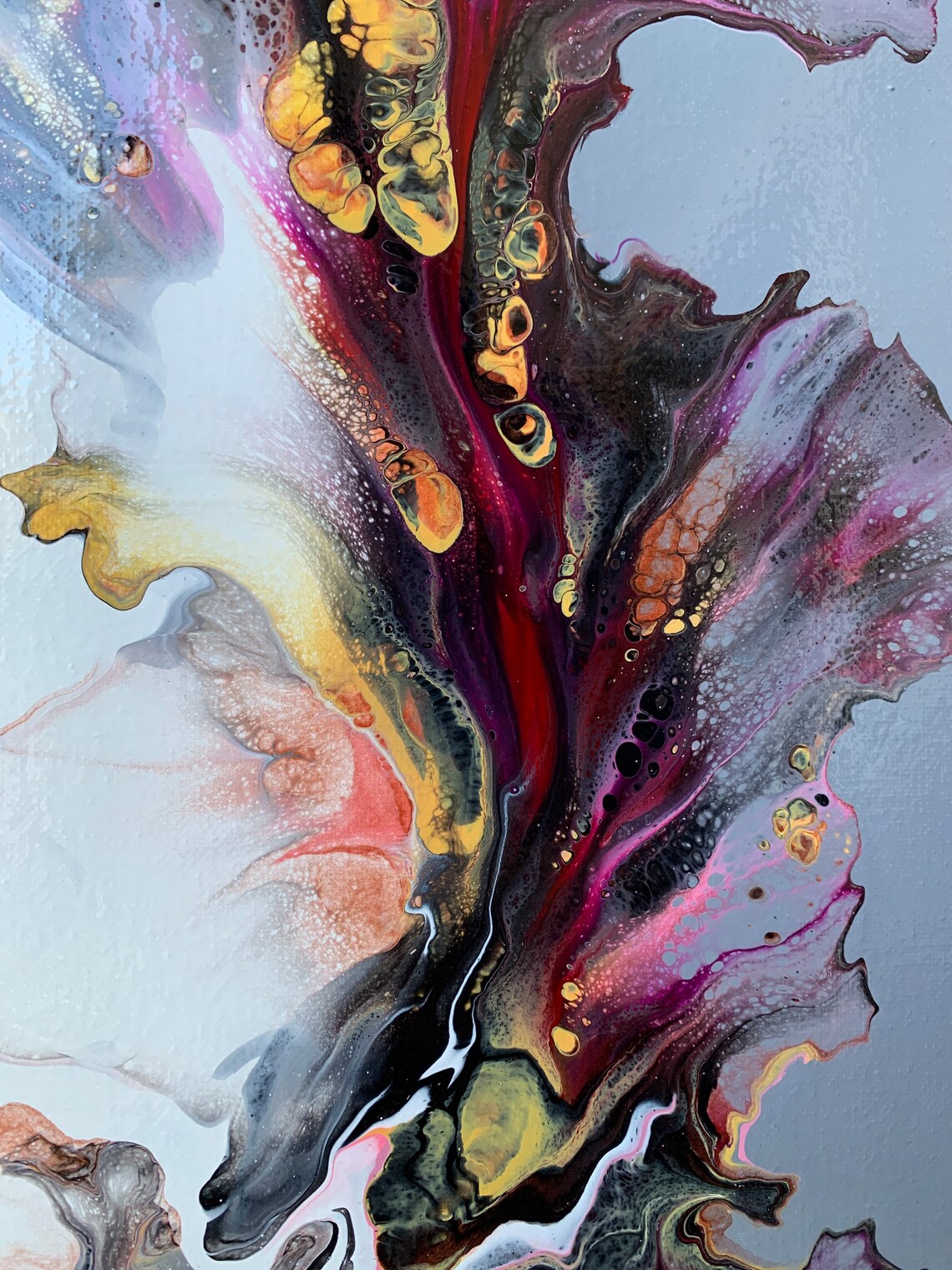 Spellbind, Acrylic Pour Painting 10x20 - Etsy