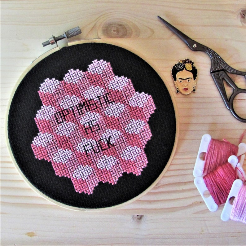 3D Mini Cubes Geometric Optical Illusion Embroidery - Etsy