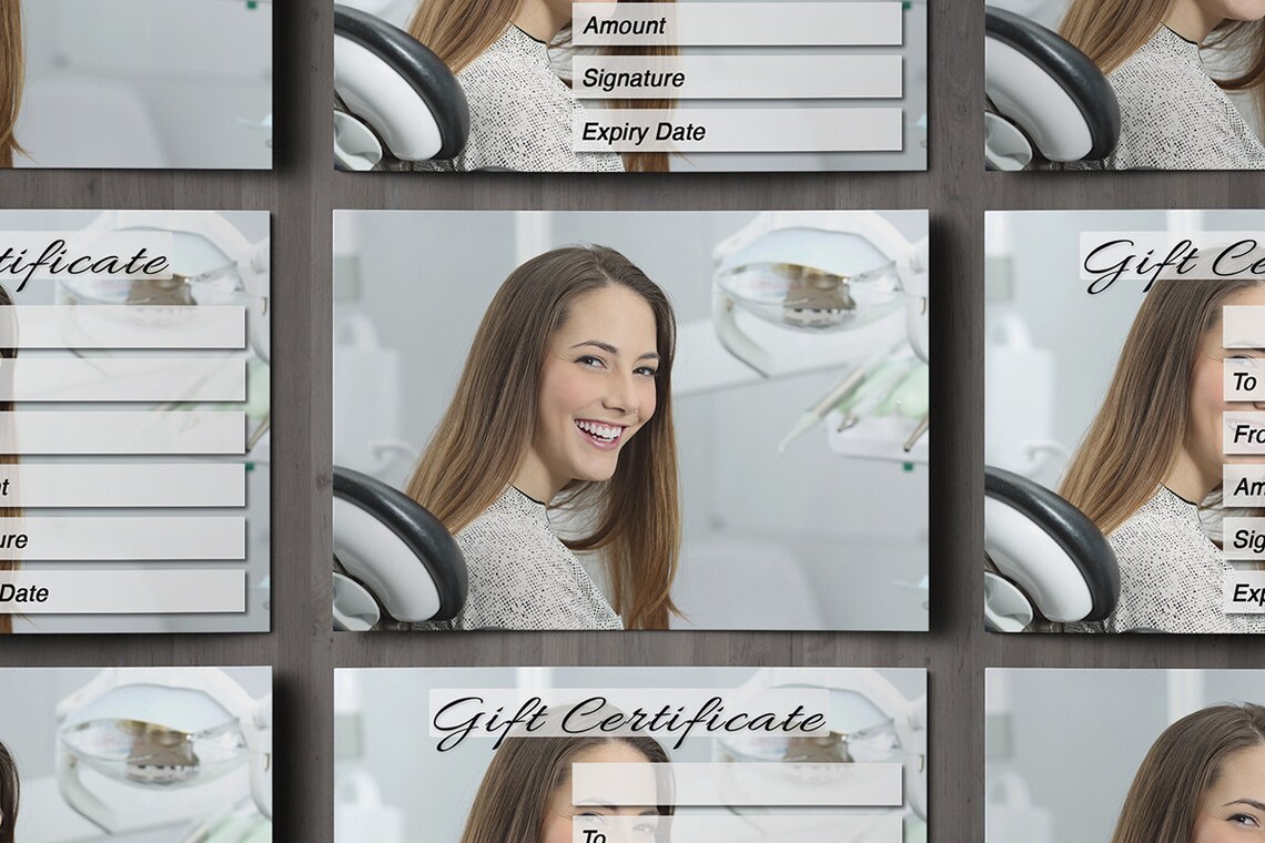 Blank Gift Voucher Cards for Dentist Tooth Technician - Etsy