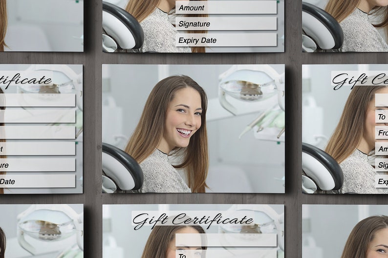 Blank Gift Voucher Cards for Dentist Tooth Technician - Etsy