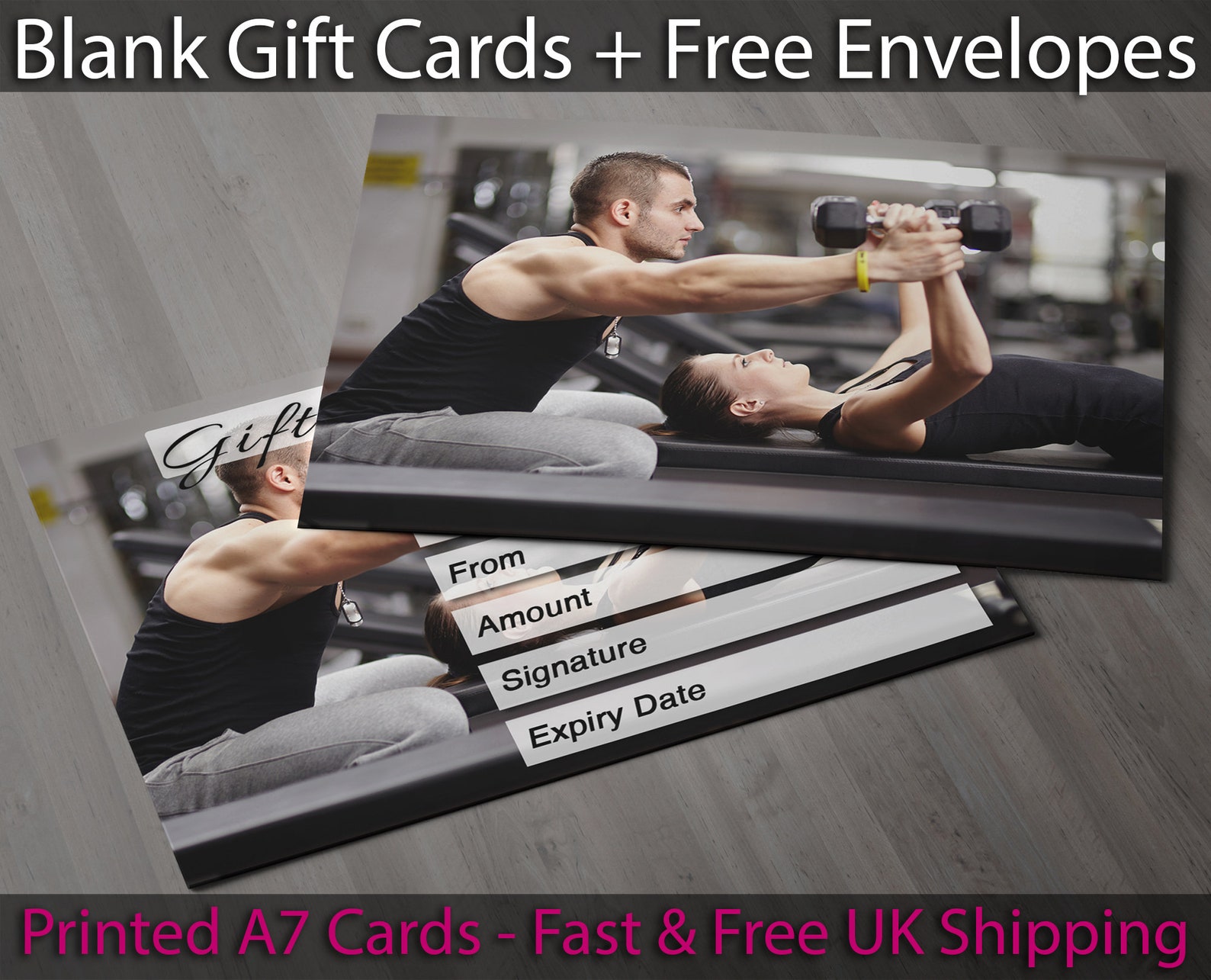 Blank Gift Voucher Cards for Gym Personal Trainer Workout Crossfit ...