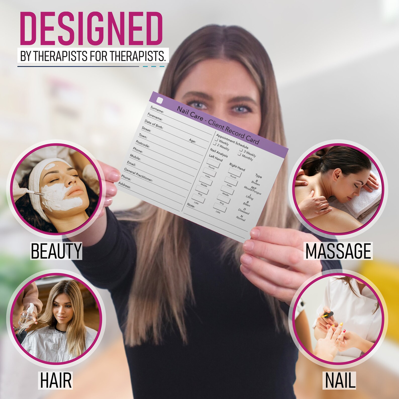 Nail Care Client Card / Client Record Card / Treatment Consultation ...