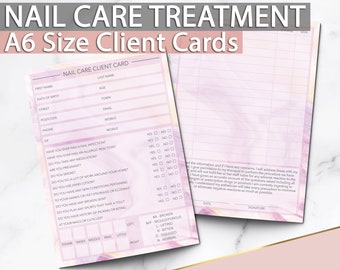 Hairdressing Client Record Form Consultation Treatment Salon - Etsy