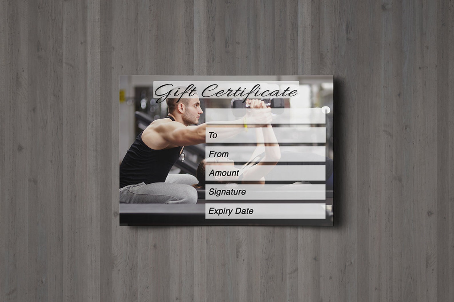 Blank Gift Voucher Cards for Gym Personal Trainer Workout Crossfit ...