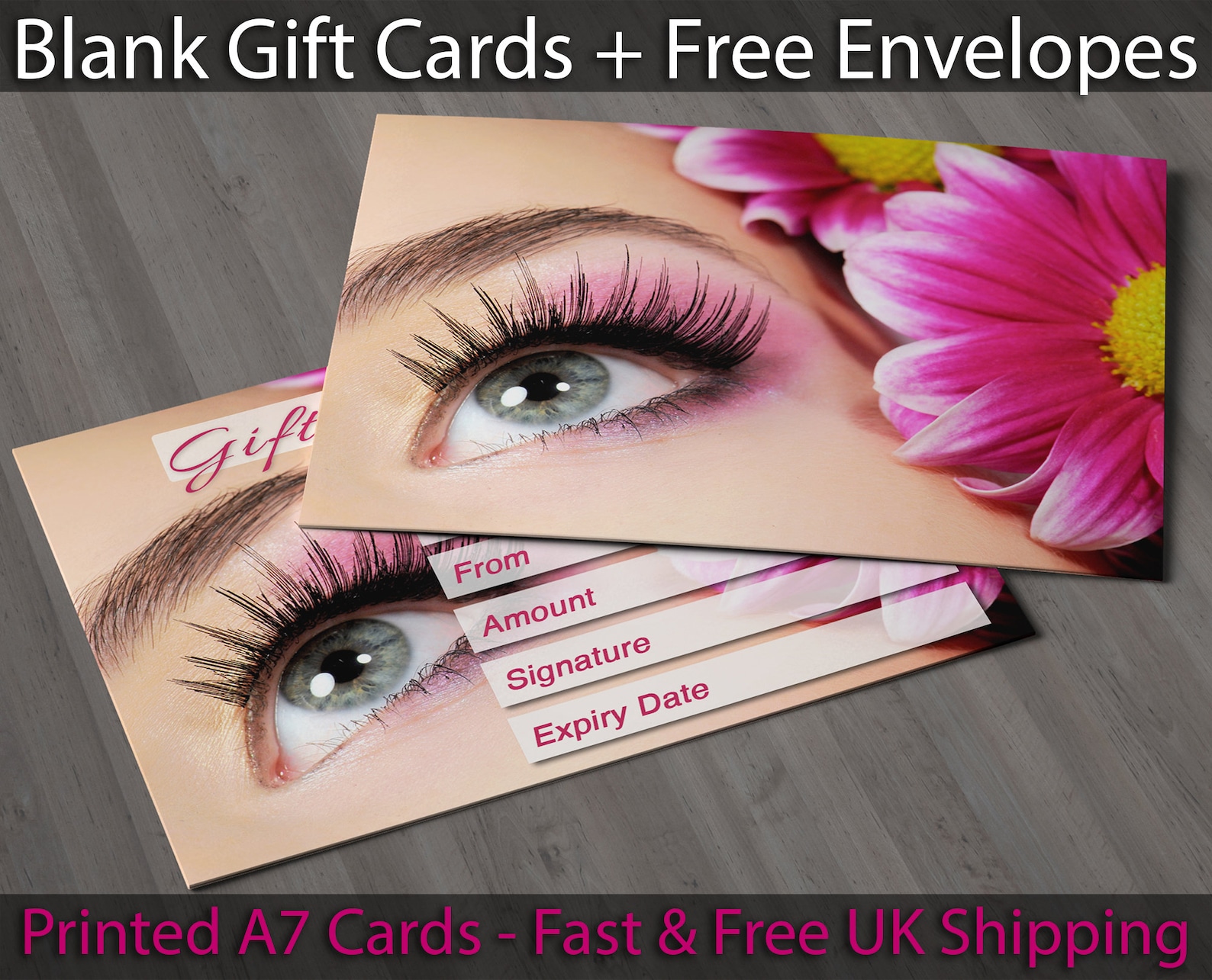 Blank Gift Voucher Cards for Beauty Salons Lash Lift Eyelash - Etsy