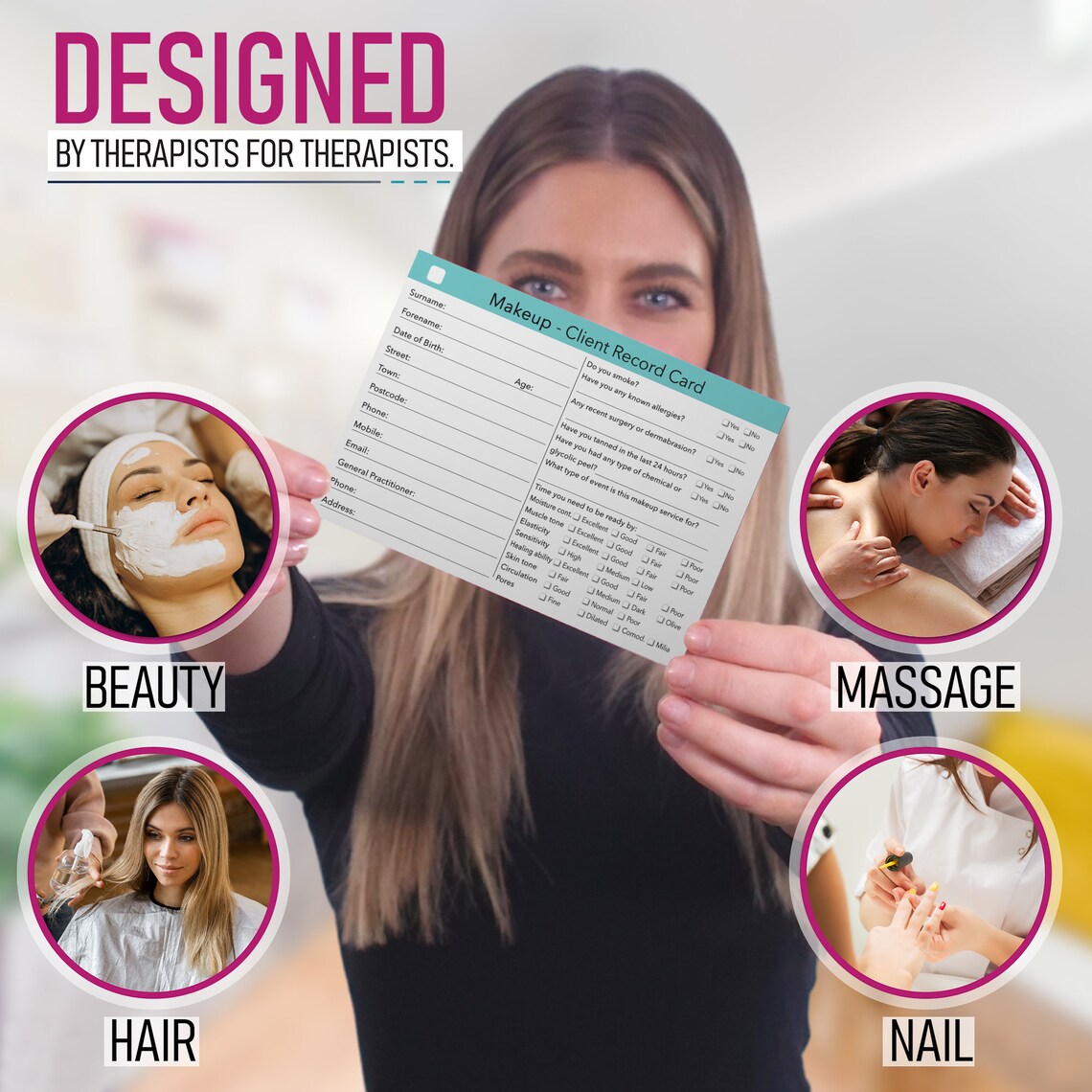 Makeup Client Card / Client Record Card / Treatment Consultation Card ...