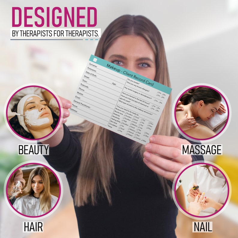 Makeup Client Card / Client Record Card / Treatment Consultation Card ...