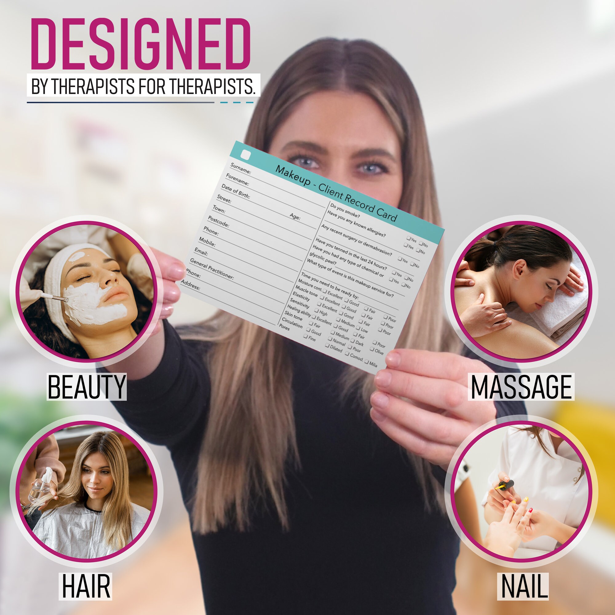 Makeup Client Card / Client Record Card / Treatment Consultation Card ...