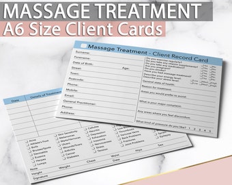 Manicure / Pedicure Client Card / Client Record Card / Treatment ...