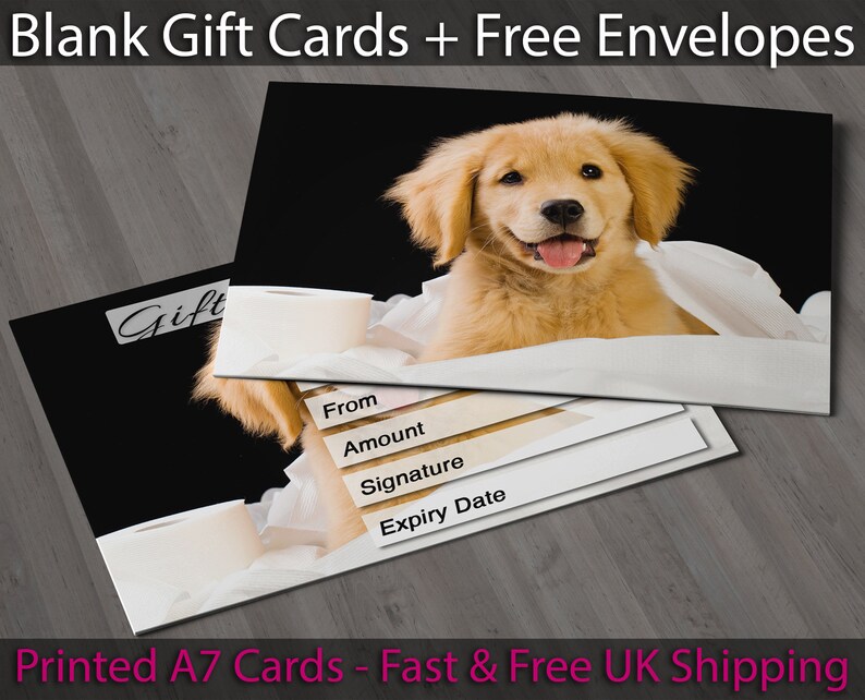 Blank Gift Voucher Cards for Vet Pet Cosmetics Veterinarian Pet Hotel ...
