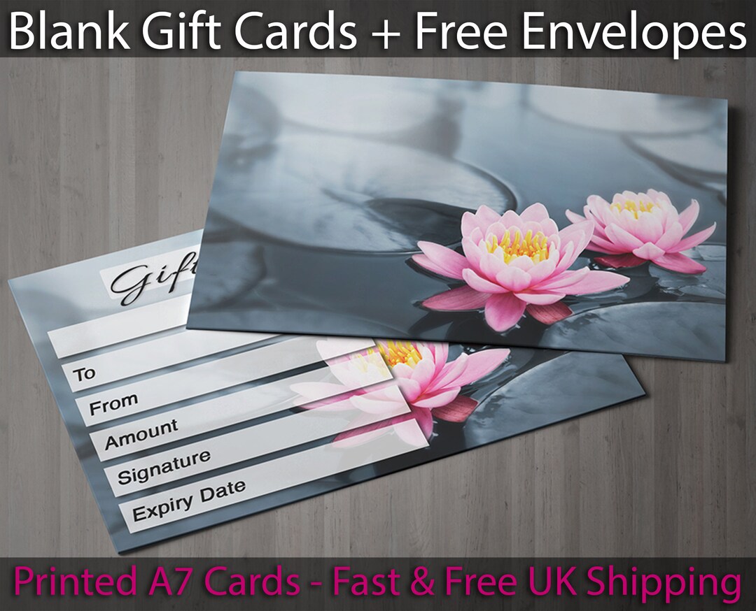 Blank Gift Voucher Cards for Beauty Salons Massage Lash Lift Eyelash ...