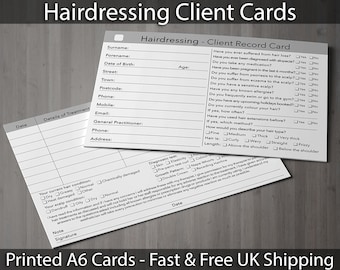 Client Record Card | Etsy